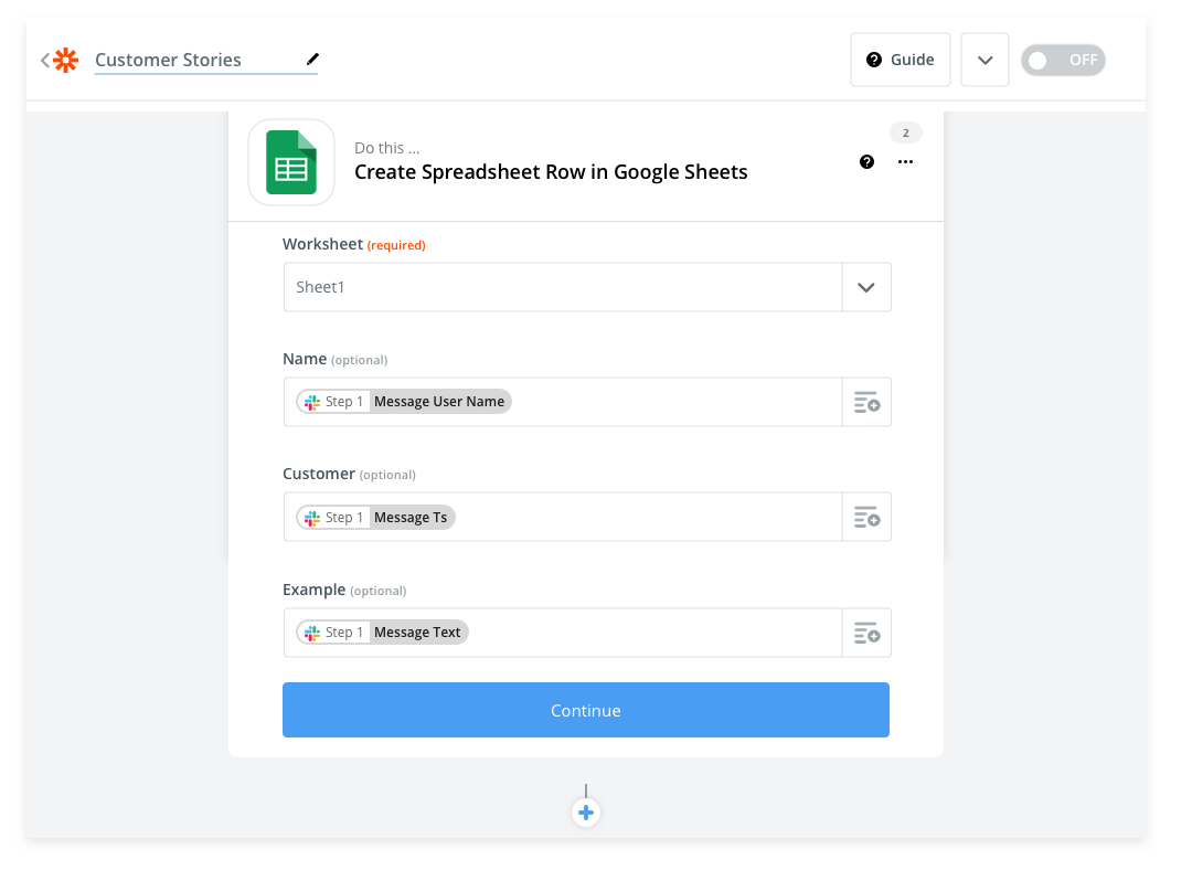 Add Slack messages to Google Sheets | Slack Tips | Slack