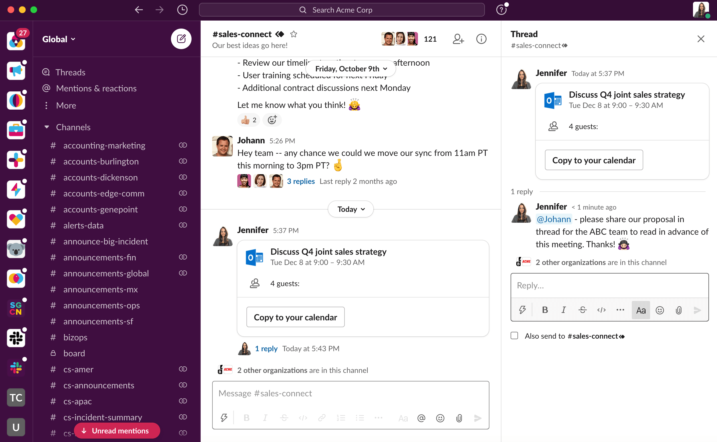 Schedule a meeting with external partners | Slack Tips | Slack